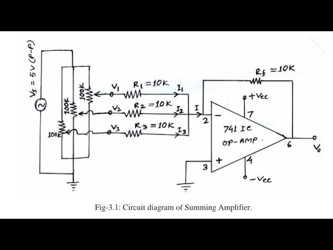 Exp 03: To construct and study the operation of summer and averaging ...