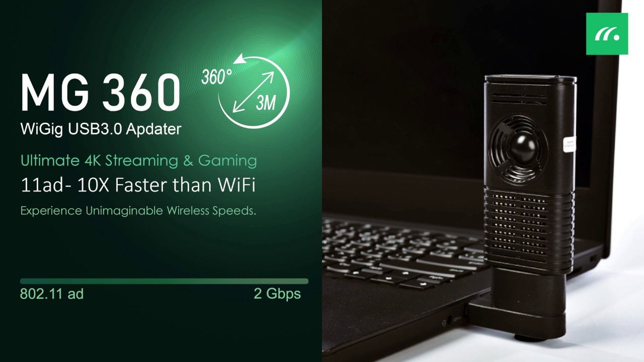 Millitronic MG360 WiGig IEEE802.11ad 60GHz USB3.0 Adapter UNBOX / Driver installation / UI - YouTube