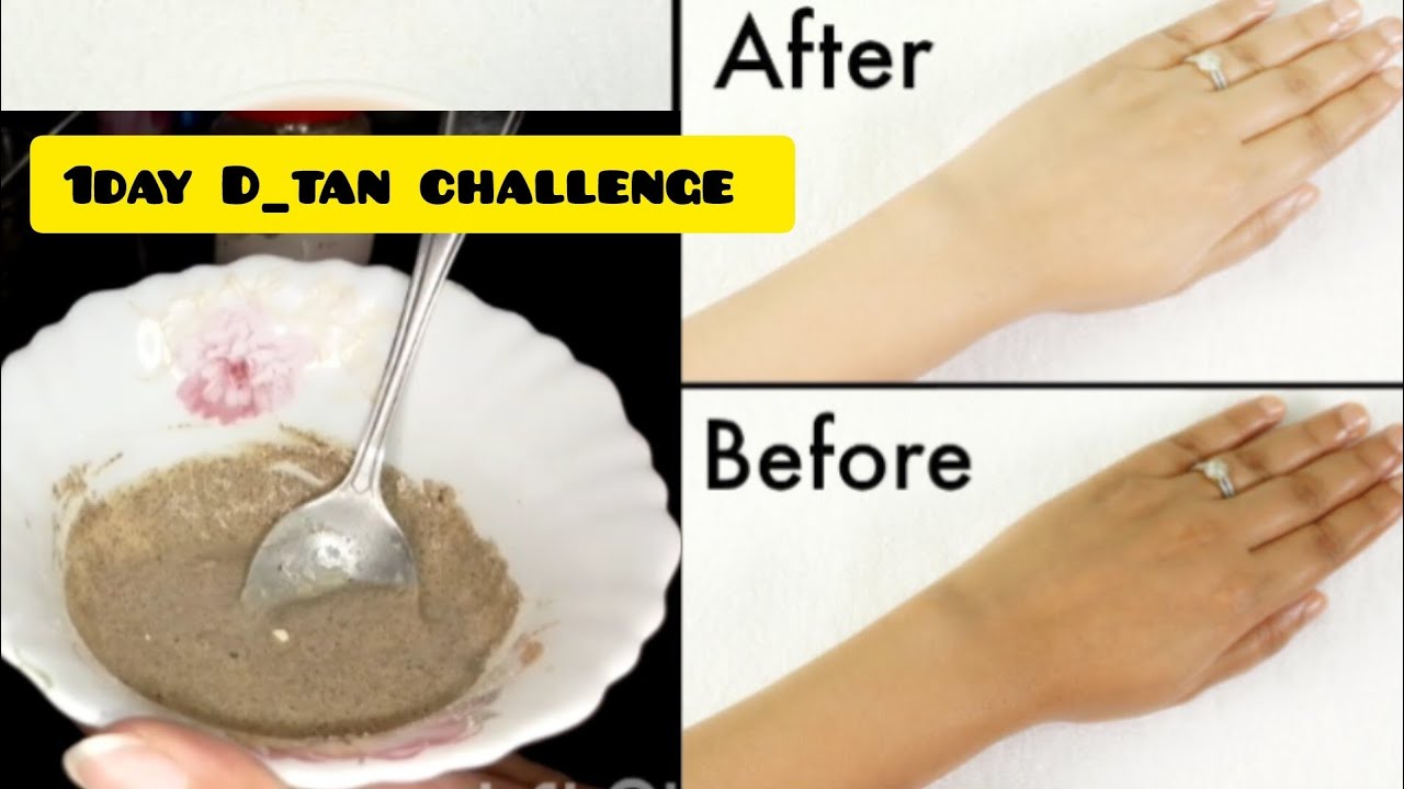 1Day D_TAN Challenge You Must Try|Tanning Removal Mask 🎭 #viralvideo # ...