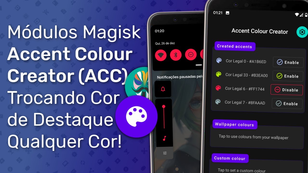 Trocando Cor de Destaque (Qualquer Cor) usando o Accent Colour Creator ...