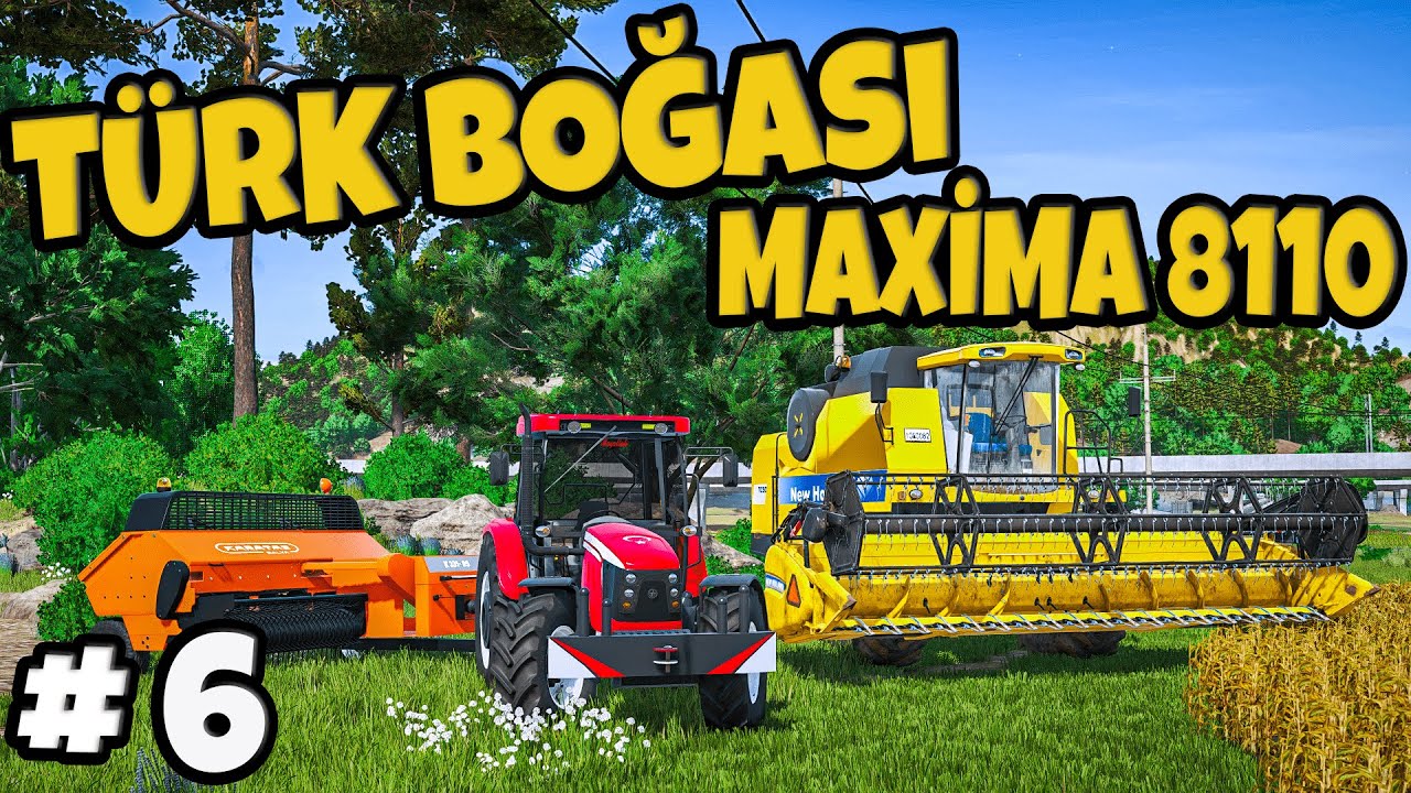 TÜMOSAN MAXİMA 8110 VE TC5070 İLE SÜPÜRGE DARISI HASATLADIM | FS25 ...