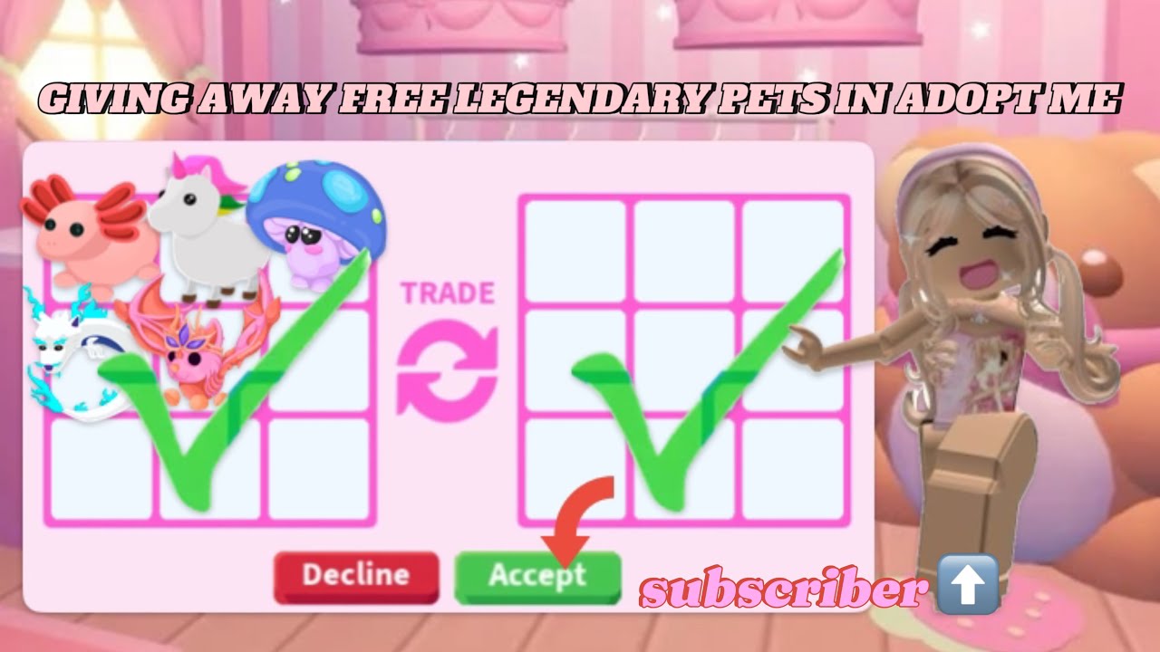 GIVING AWAY FREE LEGENDARY PETS IN ADOPT ME 🦄💕 - YouTube