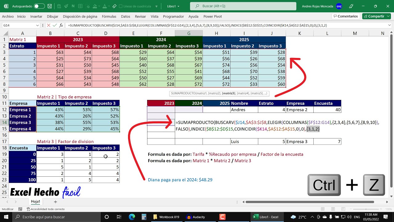 ¿Cómo Afrontar Casos Difíciles de Matrices en Excel? Buscar en Muchas ...