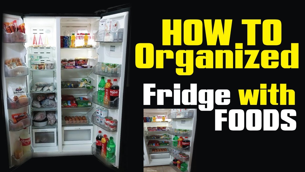 Fridge organized Idea | Fridge Decoration Idea !!!! Side By Side Fridge ...