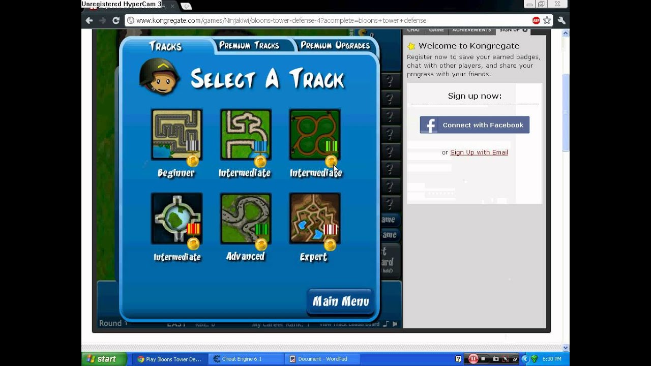 how to level hack bloons tower defense 4 with cheat engine - YouTube