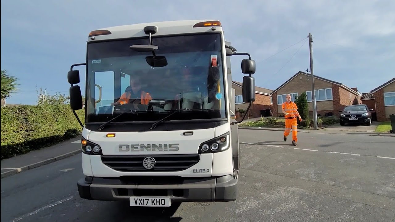 Dennis Elite 6 Bin lorry on Garden Waste, KHO - YouTube