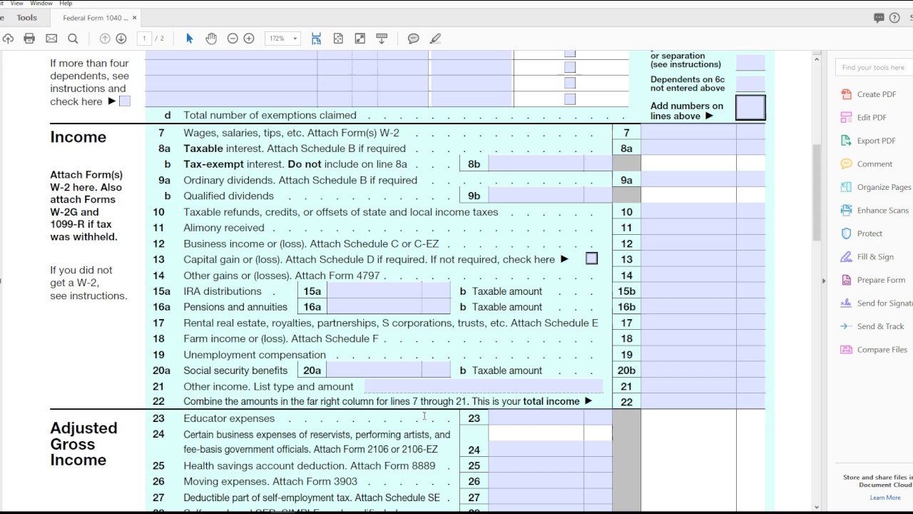 Overview of Form 1040 - Page 1 - YouTube