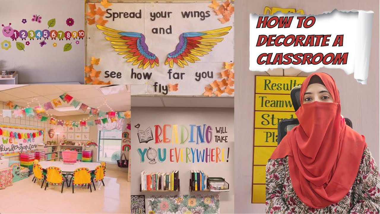 How to decorate Classroom | Classroom Decoration | School wall ...
