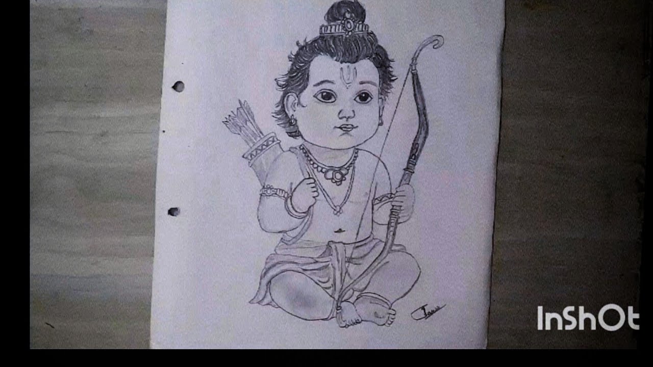 How To Draw Little Ram ji Drawing Very Easy | #Drawing #art #Ram ji ...