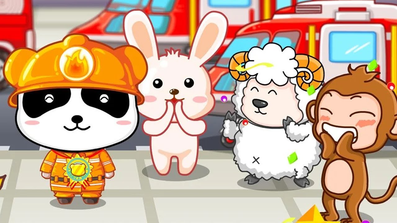 Little Panda Fireman & Kitty World - BabyBus Game - YouTube