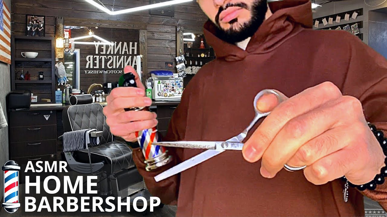 ASMR Roleplay - BARBER ASMR NO TALKING - Relaxing ASMR Haircut No ...