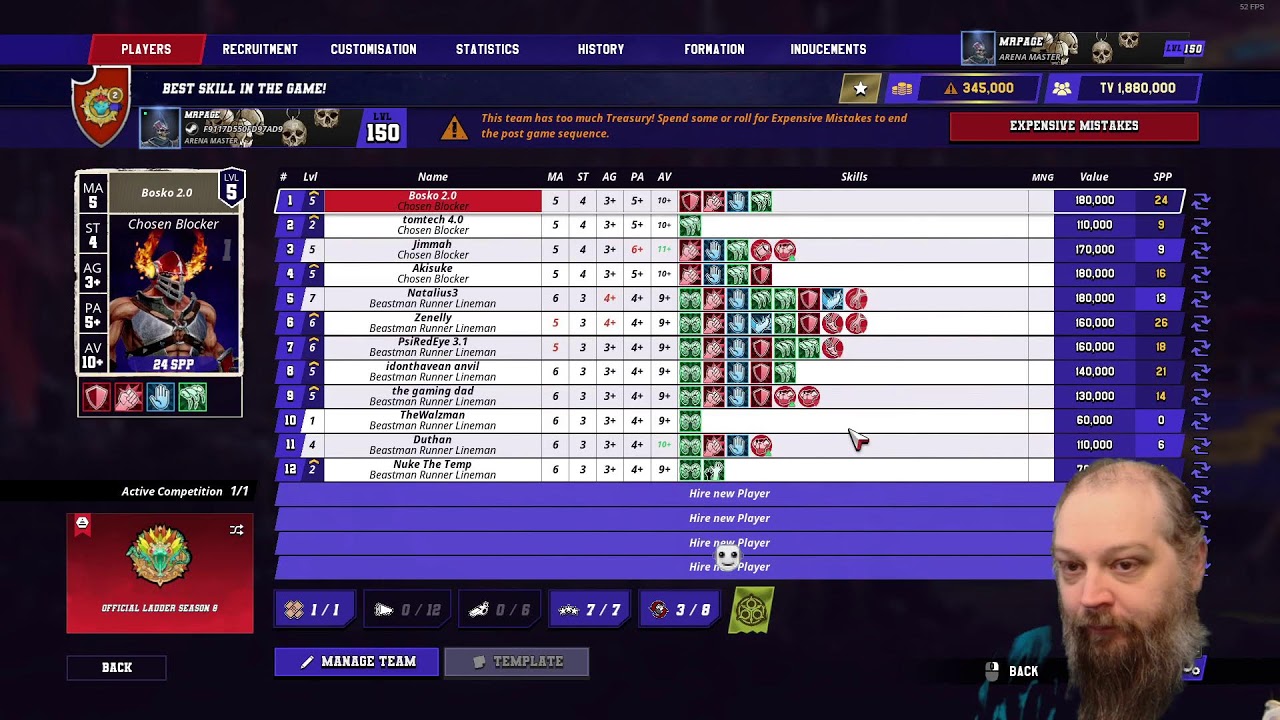 BLOOD BOWL 3MULTIQUEUE!!!🩸🏈10 MIGHTBLOW CHAOS or OWA ARENA 🌳 - YouTube