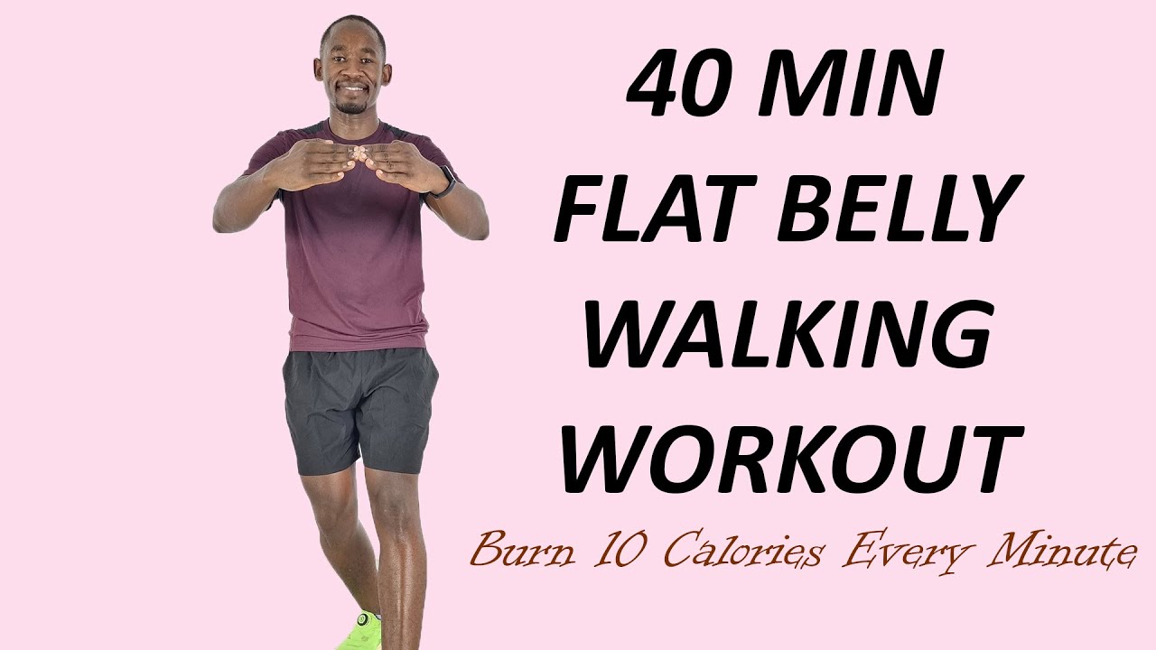 40 Minute FLAT BELLY Walking In Place Workout🔥400 Calories🔥 - YouTube