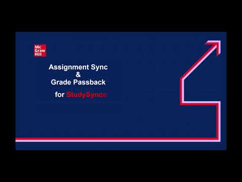 McGraw Hill Assignment Sync and Grade Passback Instructions - Schoology & StudySync - YouTube