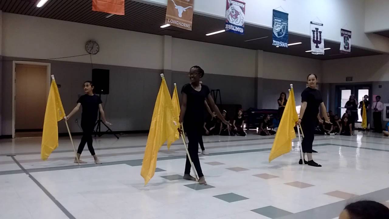 Oaks middle school new incoming flags performance @spring concert - YouTube