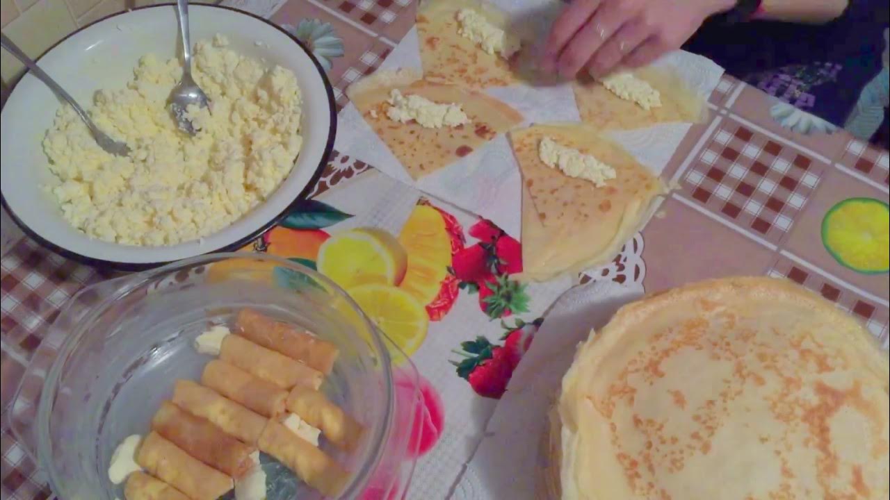 Маленькие блинчики с творогом. Вкусные блинчики с творогом! - YouTube