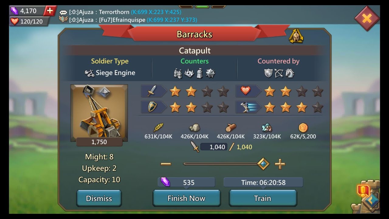 Lords Mobile - Unlocking Catapult Tier II (Siege Engine) - YouTube