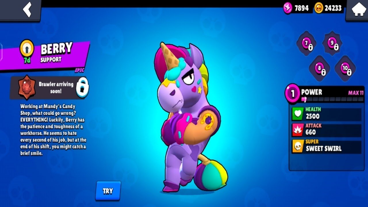 New Brawler Berry🦄 | Brawl Stars - YouTube