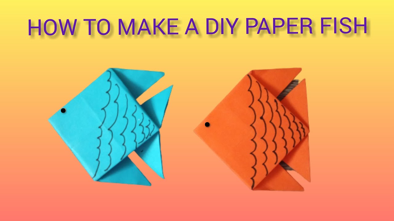How to Make a paper fish / DIY Origami paper fish - YouTube