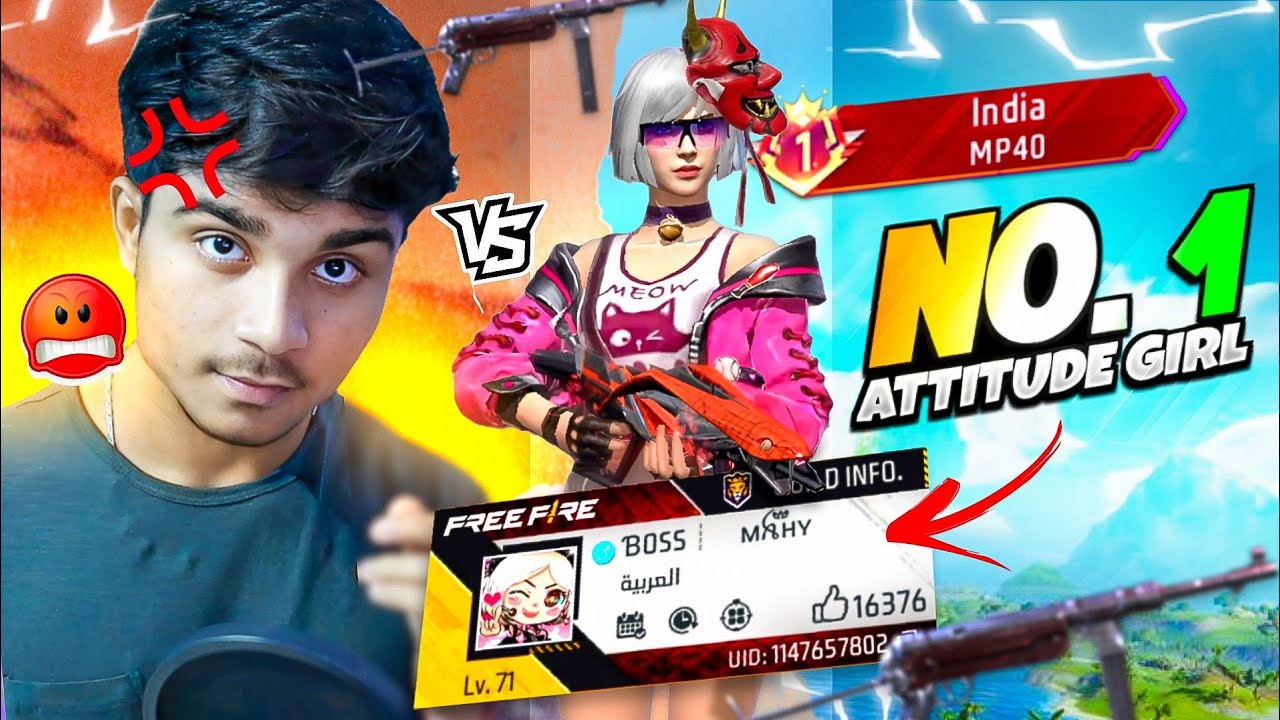 INDIA'S NO.1 ATTITUDE GIRL VS FIREEYES GAMING 😱 BEST MP40 CS FF GAMEPLAY || GARENA FREE FIRE ...