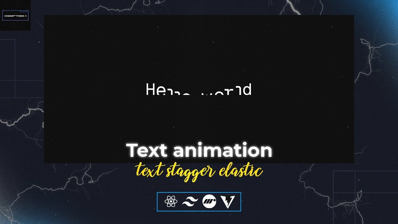 Create text stagger elastic using React + Framer motion - YouTube