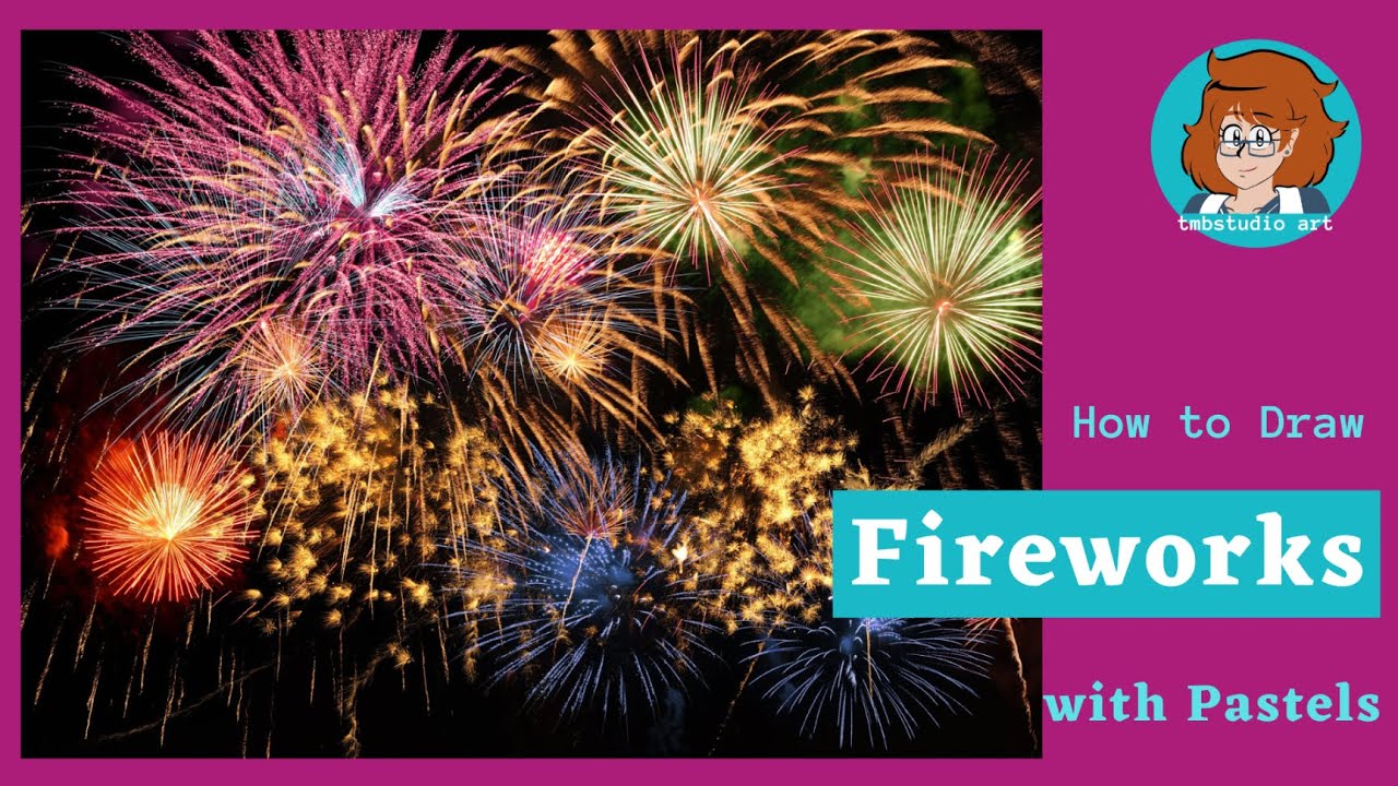How to Draw Fireworks with Pastels - YouTube