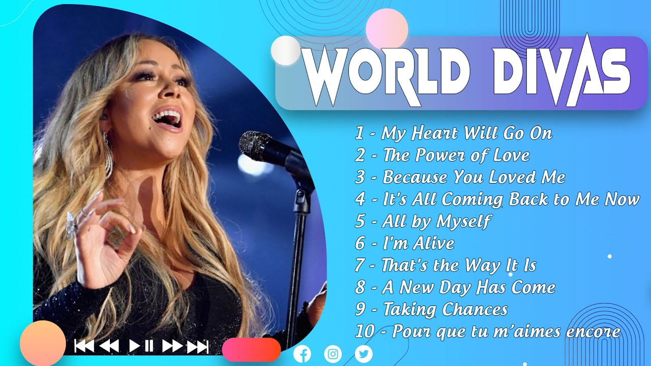 Best Songs of World Divas Celine Dion, Whitney Houston, Mariah Carey ...