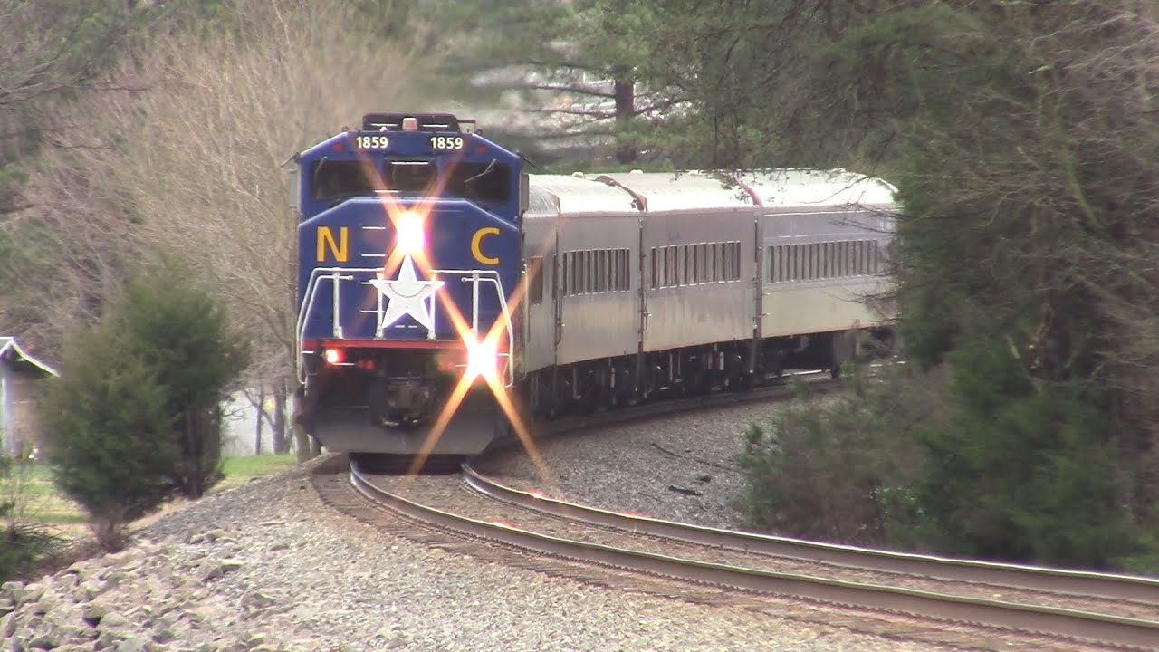 Amtrak 75 and 74 Piedmont Trains - YouTube