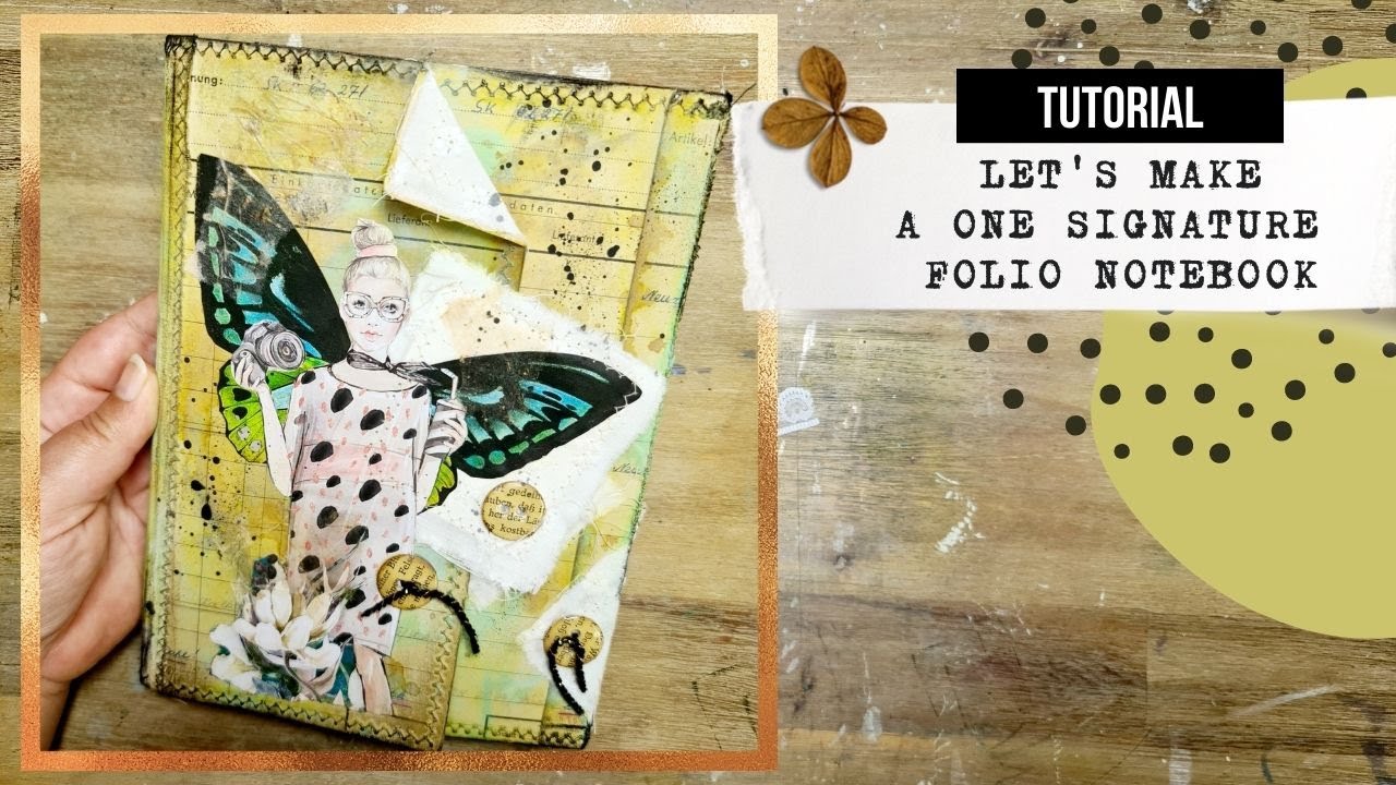 LET'S MAKE A ONE SIGNATURE FOLIO NOTEBOOK JUNK JOURNAL! 🟢 EASY & FUN ...
