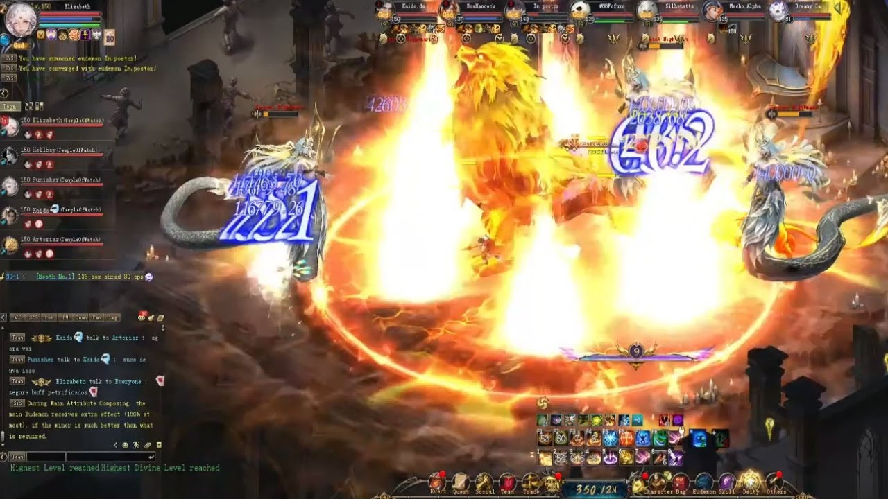 Conquering Temple of Watch | L90 Divine Fire Quest | Eudemons Online ...