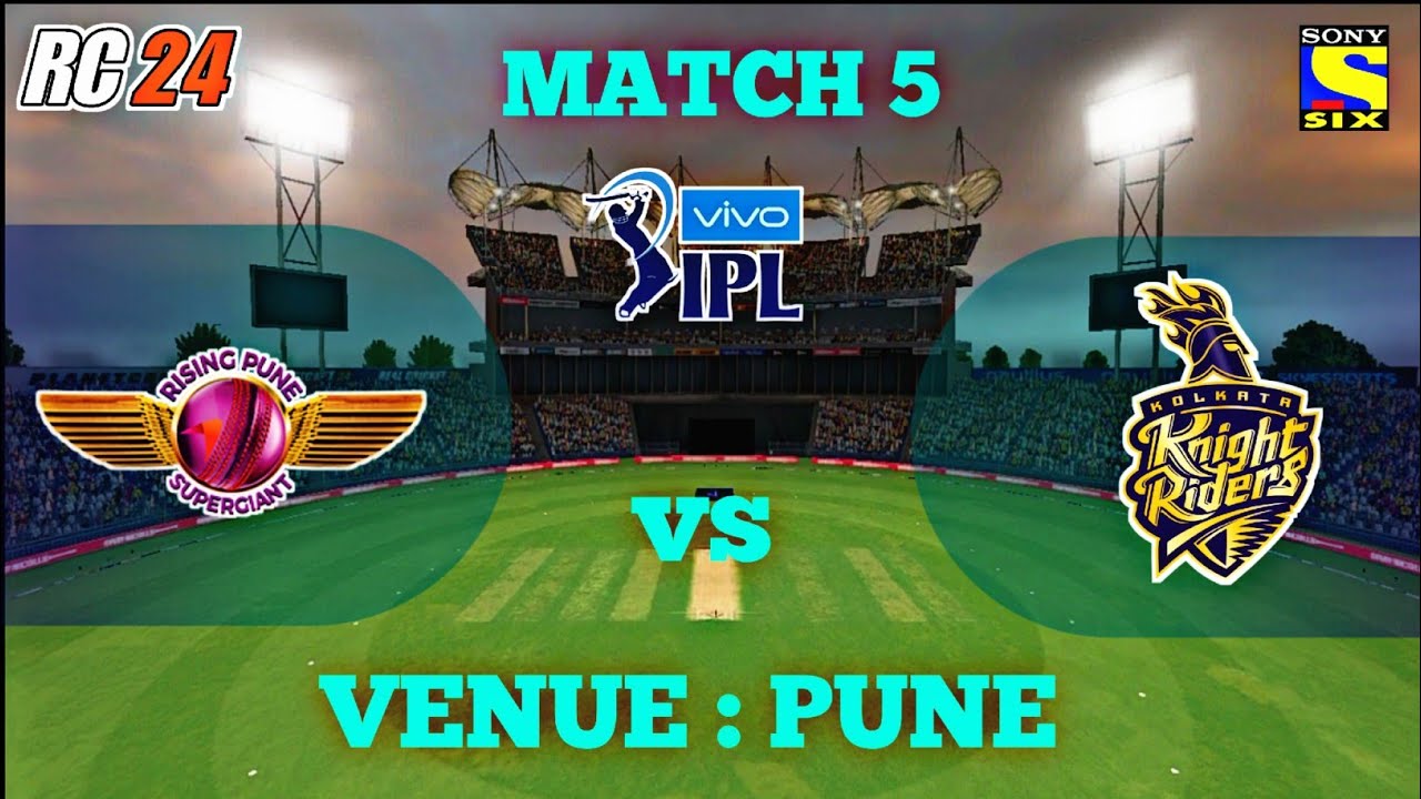 REAL CRICKET 24 | VIVO IPL 2016 | MATCH 5 | RPS v KKR HIGHLIGHTS - YouTube