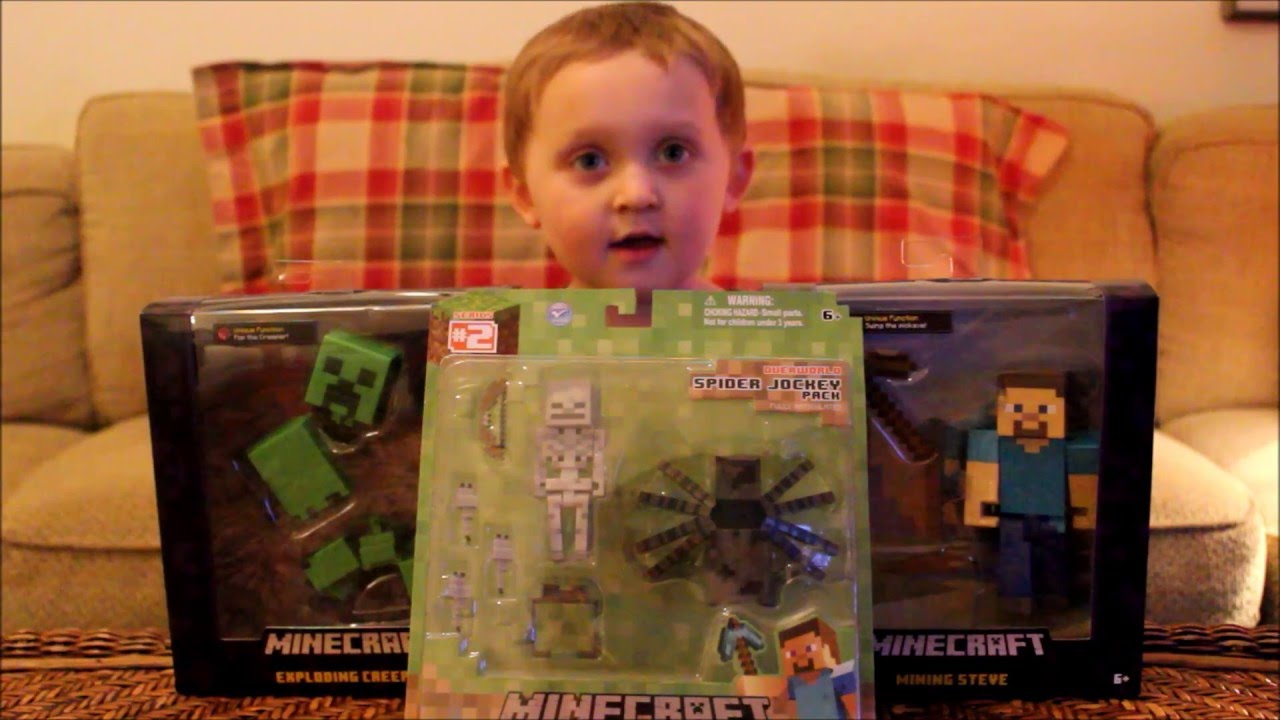 NEW MINECRAFT!!! | EXPLODING CREEPER!! | MINING STEVE! | SPIDER JOCKEY! | rahrahs.review - YouTube