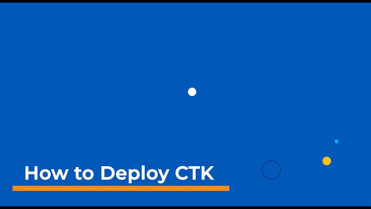 How to Deploy the Compliance Tool Kit (CTK) - YouTube