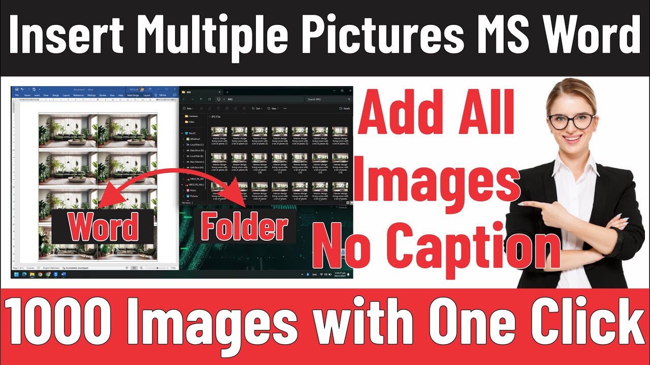 How to Insert Bulk/Multiple Picture in MS Word Win/Mac at Once with One ...