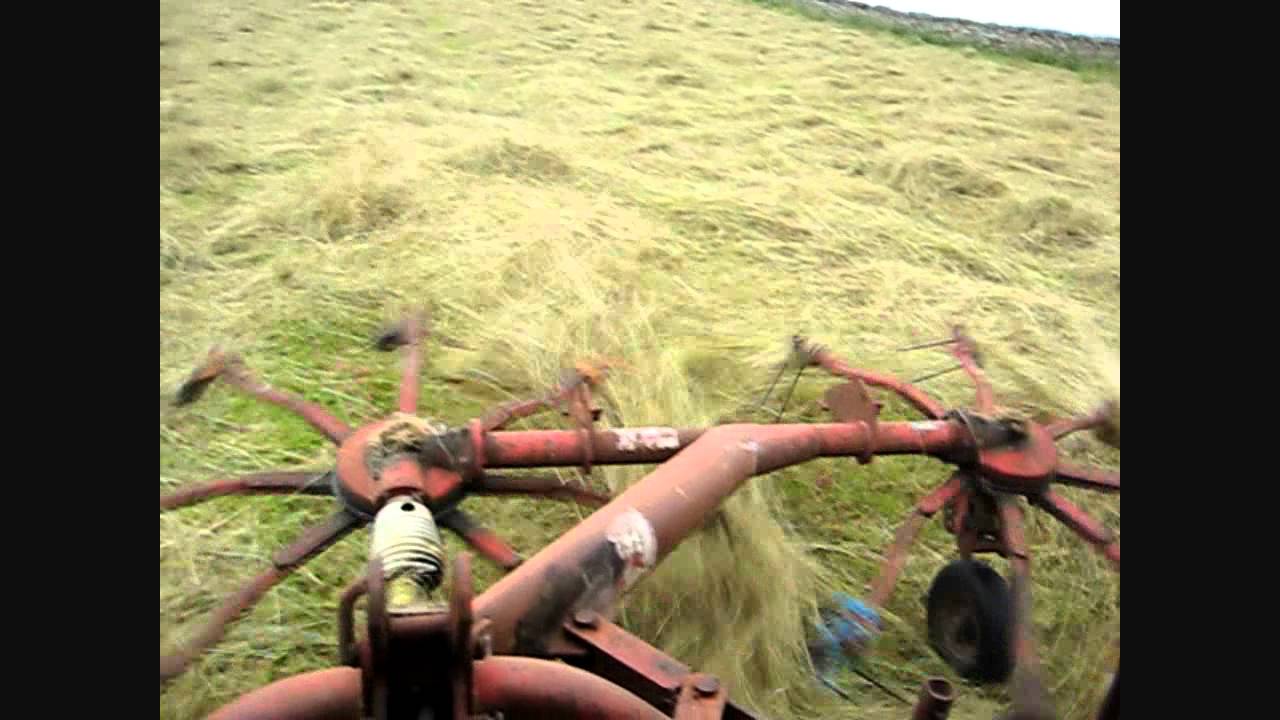 MF 135 & Lely Gemini Hay Turner/Tedder- 2011 - YouTube