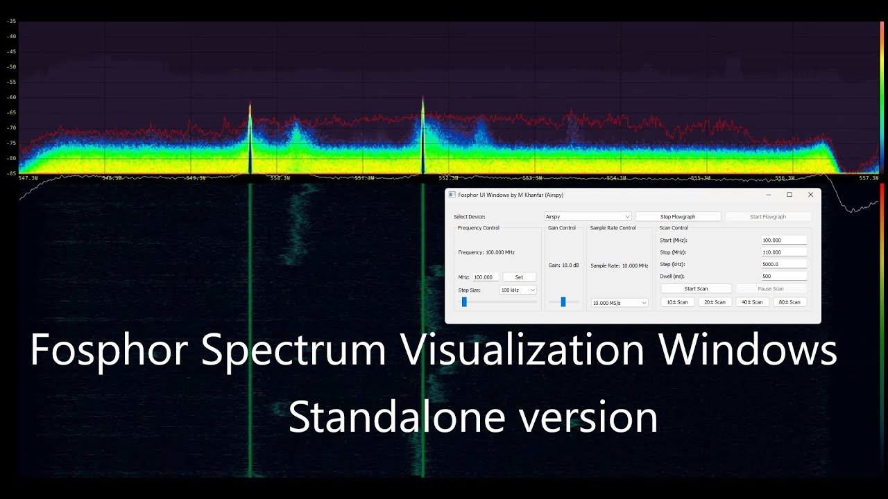 Fosphor Spectrum Visualization Windows Version - YouTube