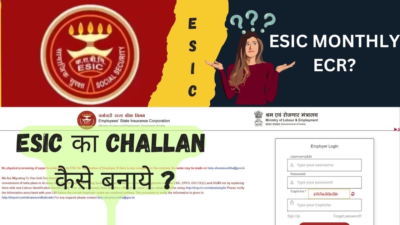 ESIC का Challan कैसे बनाये? || ESIC Return कैसे Fill करें? || ESIC ...