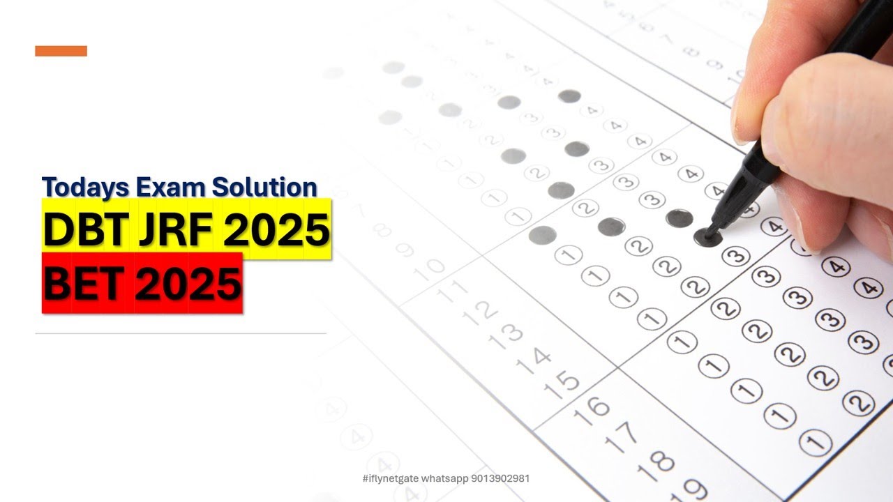 BET DBT JRF 2025 solutions p1 - YouTube