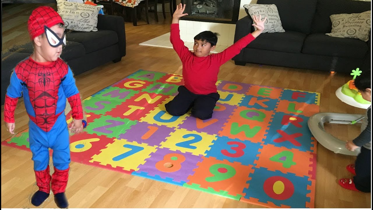 Alphabets ABCD Setting up with Spiderman, Oh no Spiderbaby - YouTube