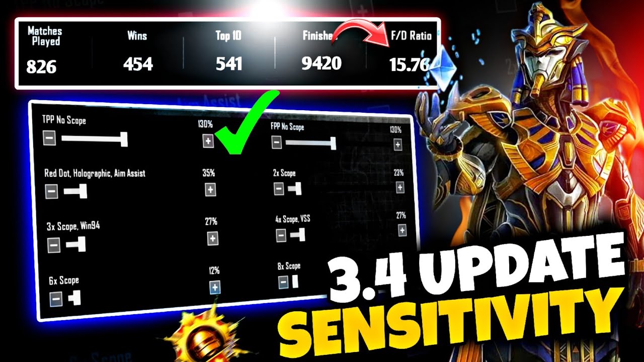 PUBG MOBILE 3.4 UPDATE NO RECOIL🔥ZERO RECOIL SENSITIVITY CODE | BGMI ...