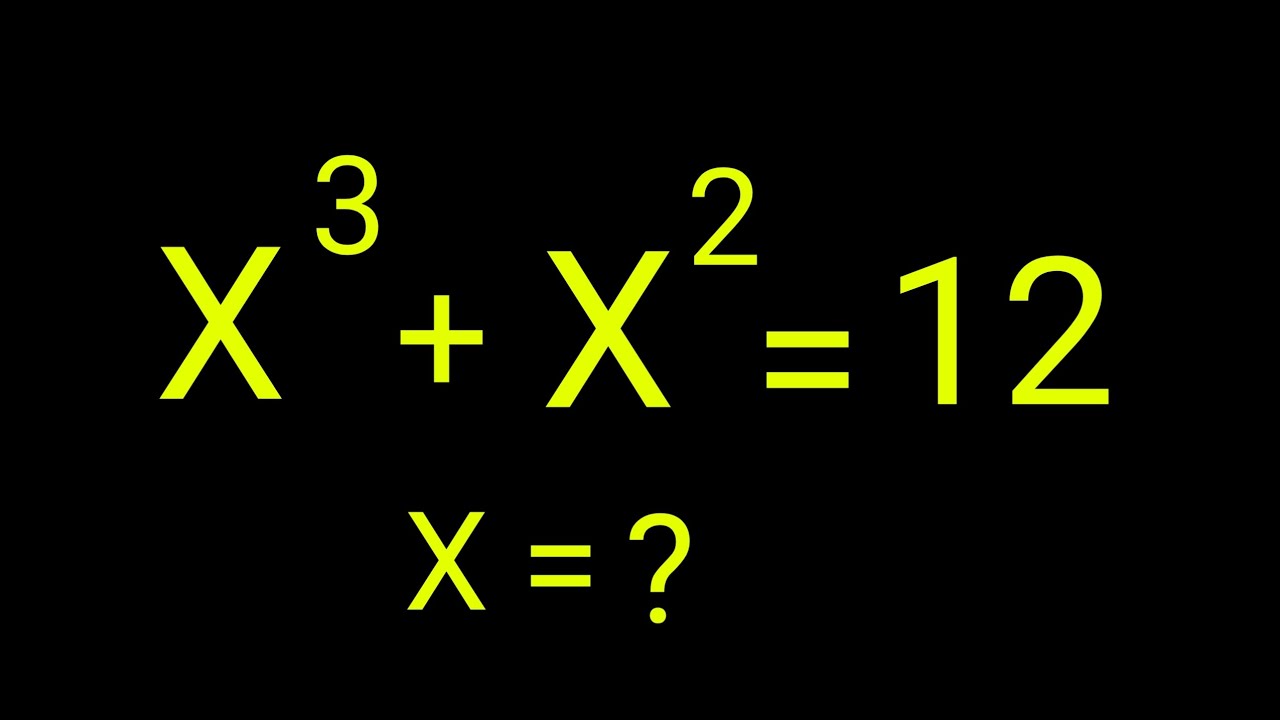 A Nice Algebra Math Problem | Cubic equation - YouTube