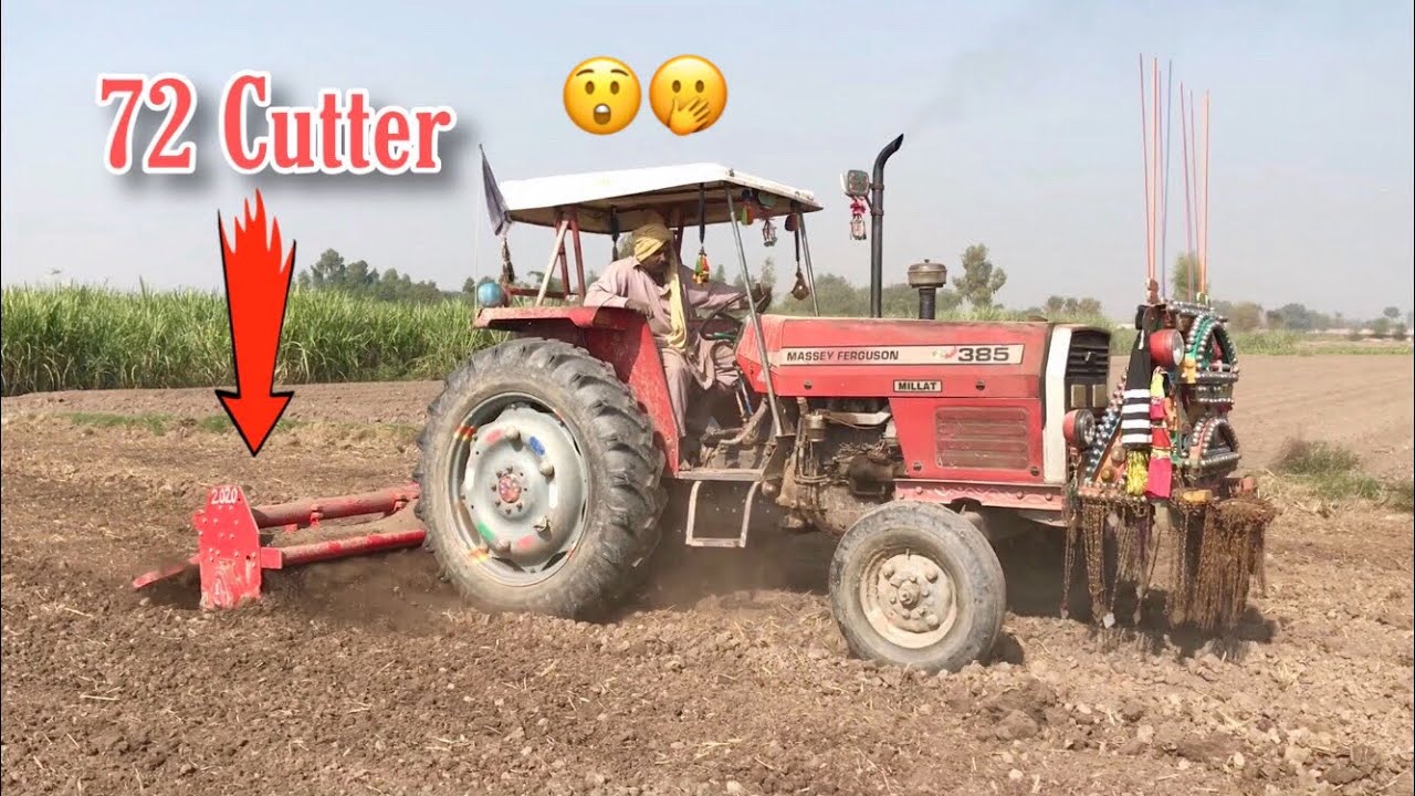 Massey Ferguson 385 | 72 Cutter Rotavator | Super Performance of Massey ...