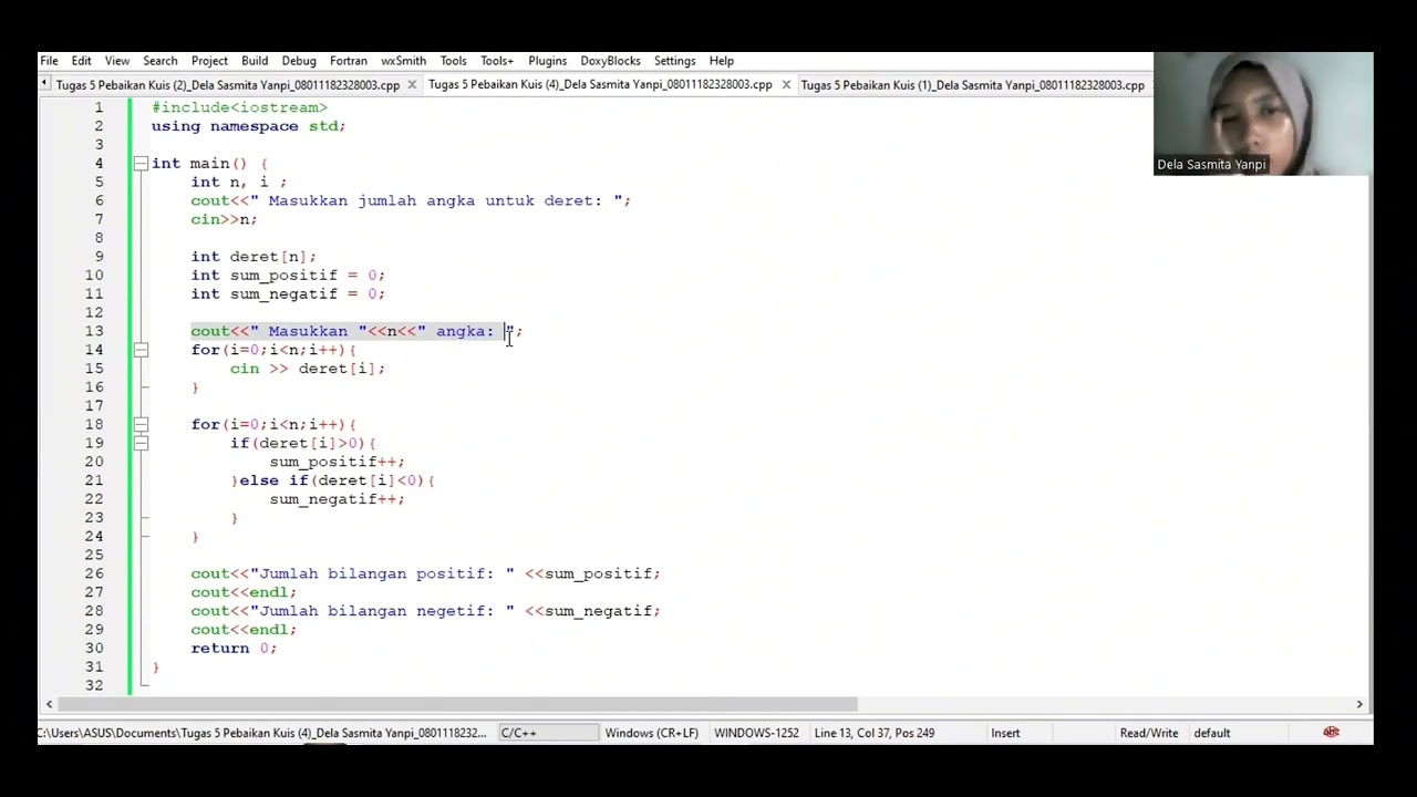 TUGAS 5 Perbaikan Kuis(4)_Dela Sasmita Yanpi_08011182328003 - YouTube