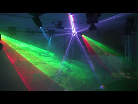 Home Disco Lights synchronized to Music 5, Scanners, Moving Heads, Lasers, DMX controlled