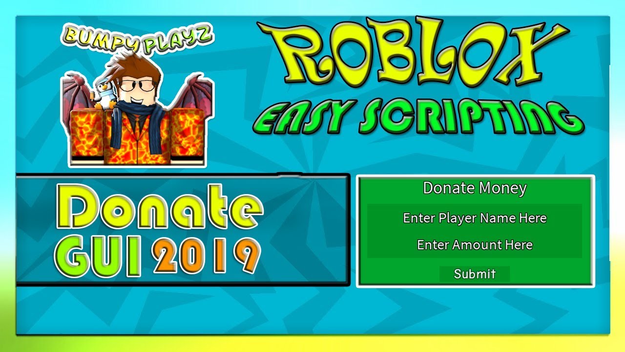 HOW TO MAKE A MONEY DONATE GUI | ROBLOX 2019 - YouTube