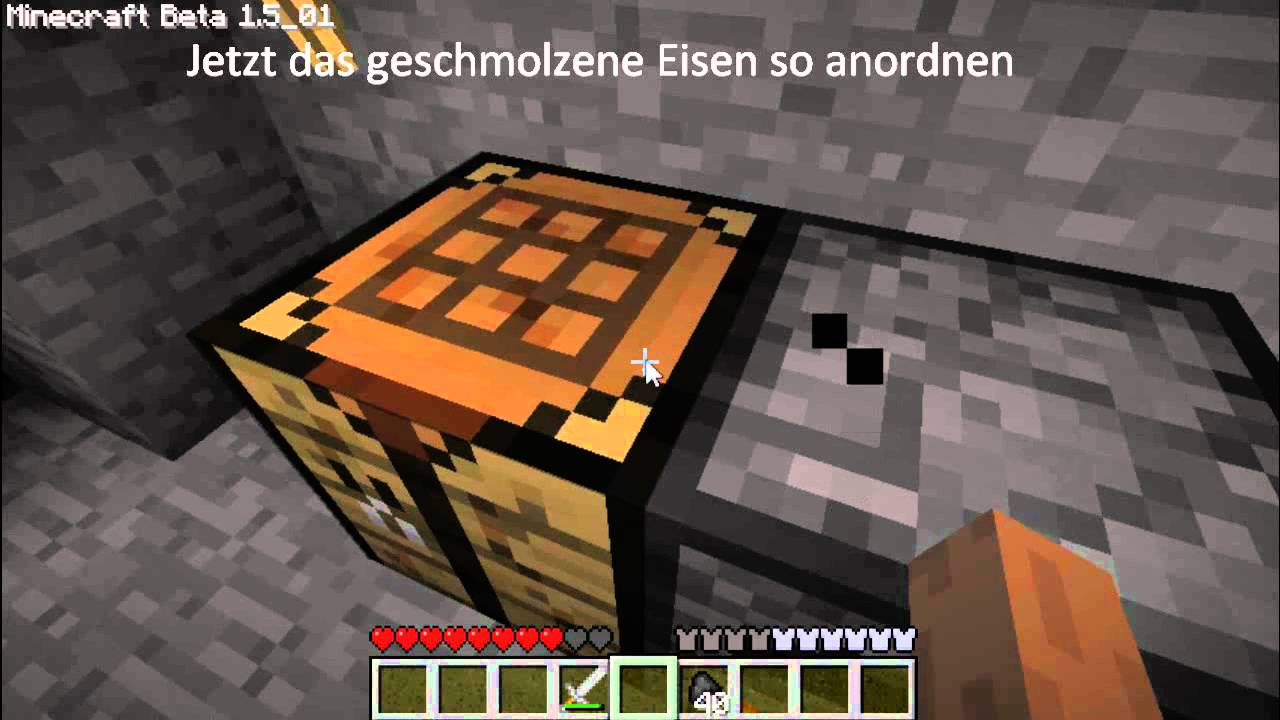 Minecraft Crafting Rezepte: Eimer - YouTube
