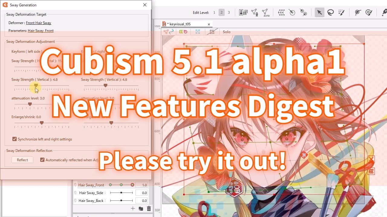 Live2D Cubism 5.1 alpha1 New Feature Highlights #cubism51_alpha - YouTube