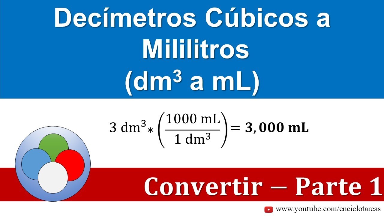 Decímetros cúbicos a mililitros (dm3 a ml) - YouTube