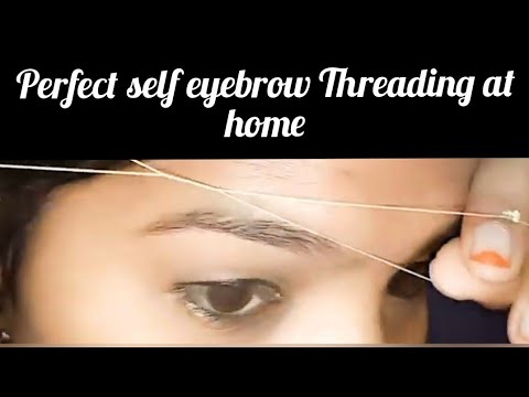 How to do eyebrow threading at home/self eyebrow threading - YouTube