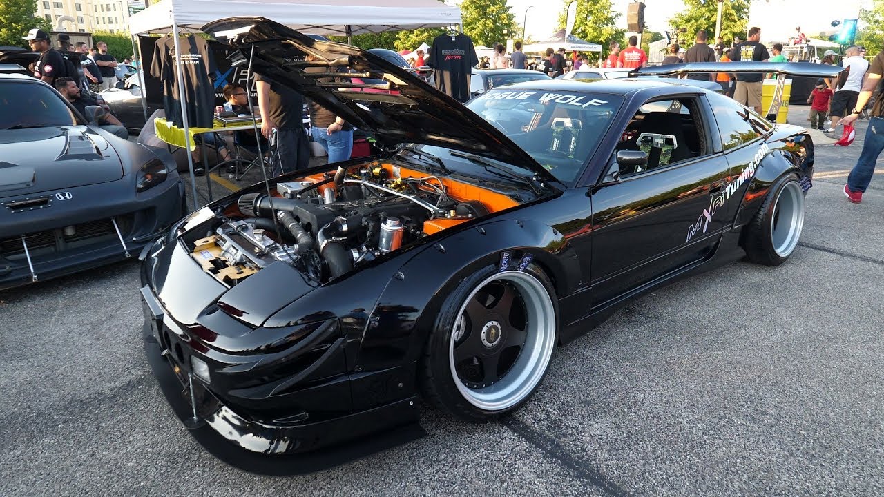 Wide Body Turbo 2JZ 240SX in Chicago - YouTube